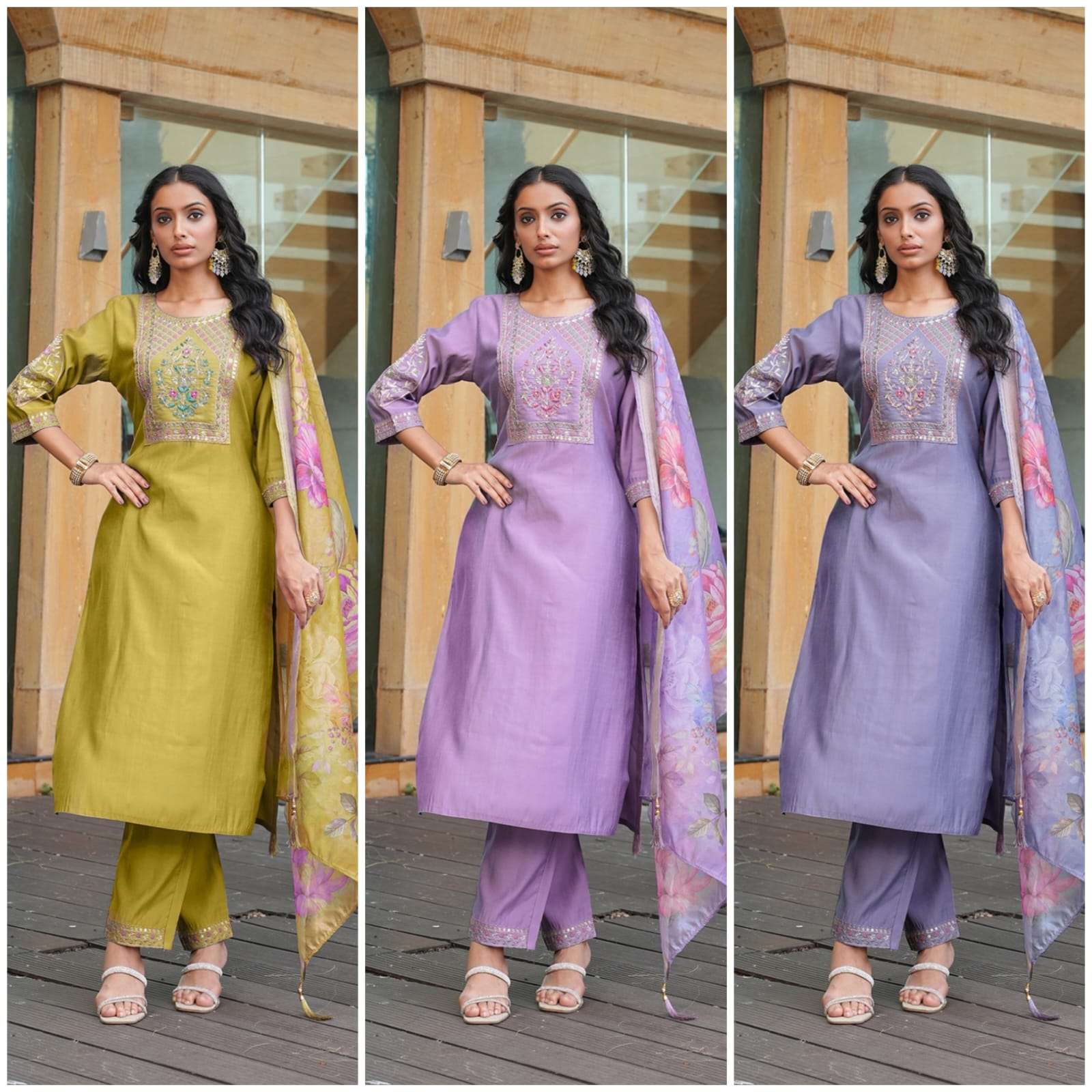 KRISHA CREATION RIWAYAT HIT PREMIUM COTTON SILK WITH EMBRODERY WORK ...